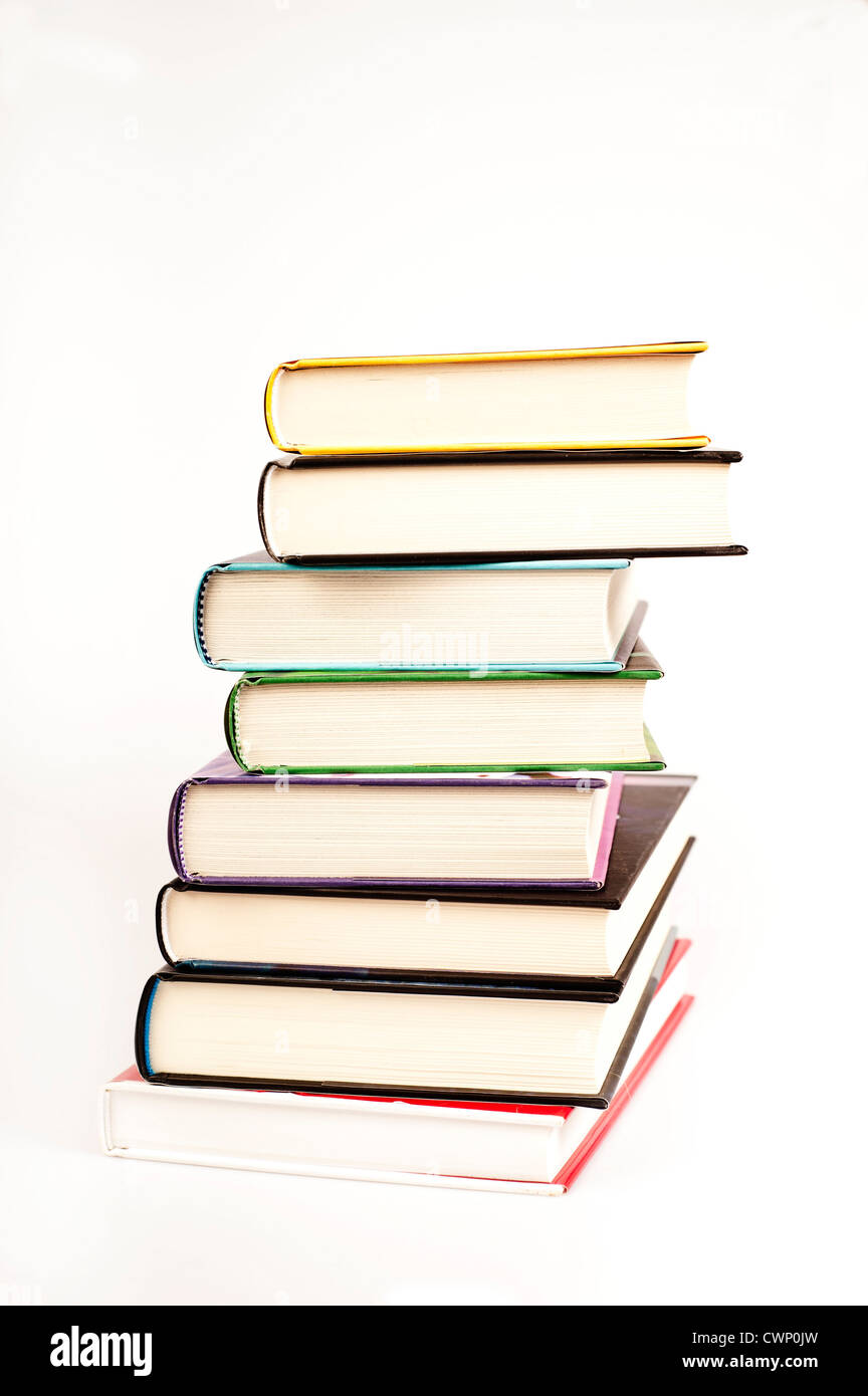 stack of books isolated, concept for studying and learning or ...