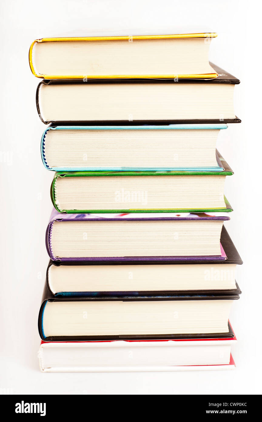 stack of books isolated, concept for studying and learning or ...