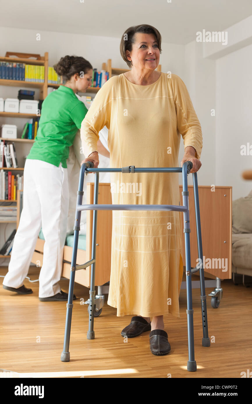 Walking frame woman hi-res stock photography and images - Alamy