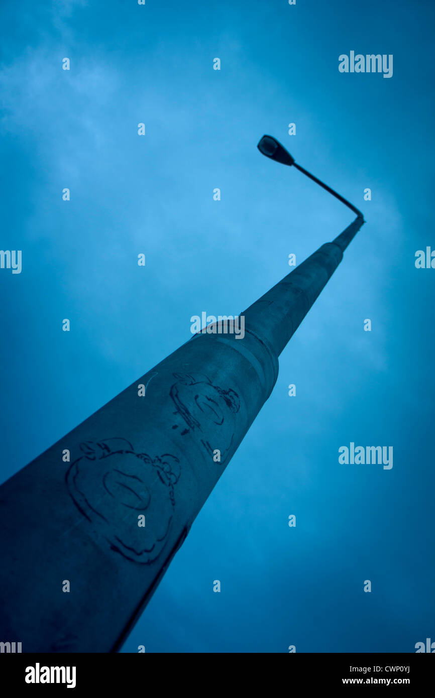 wide angle view lampof a street lamp Stock Photo - Alamy