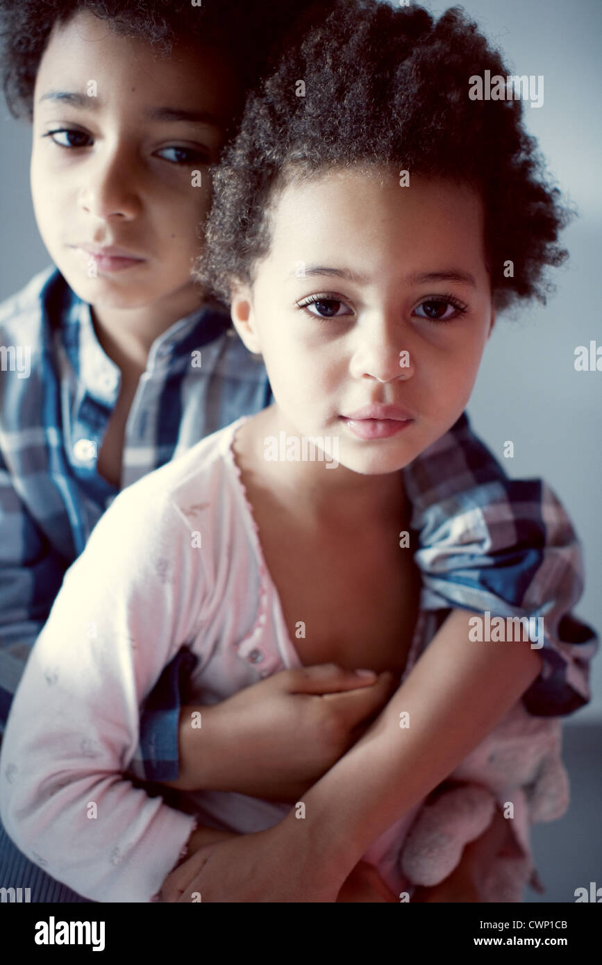 Young brother and sister, portrait Stock Photo - Alamy