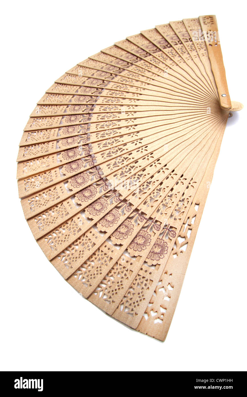 Hand fan wood Cut Out Stock Images & Pictures - Alamy