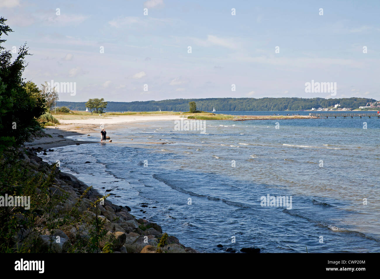 baltic beach near Gluecksburg, Schleswig-Holstein, Germany, Europe ...