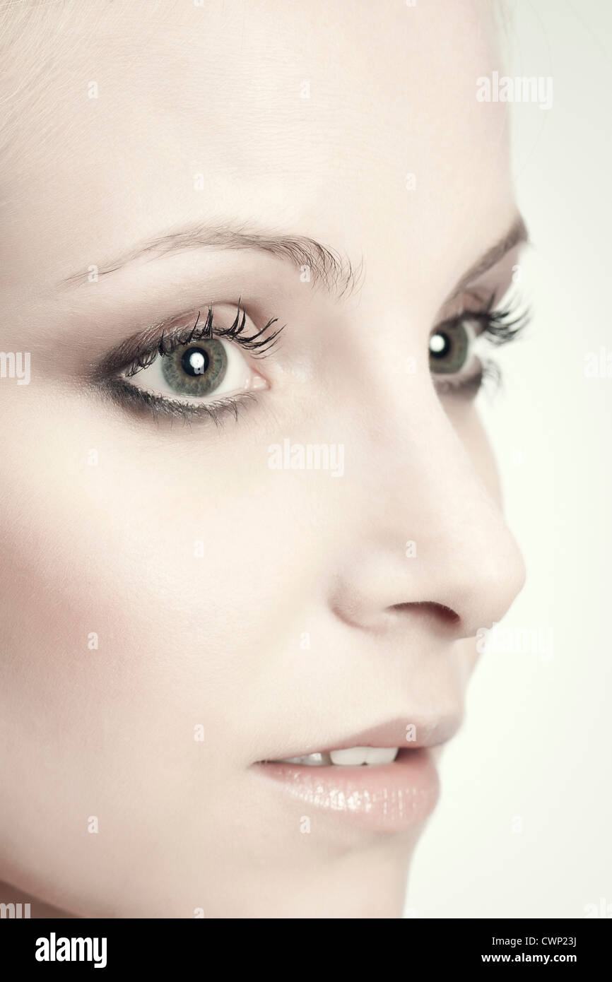 Face of young woman, portrait Stock Photo - Alamy
