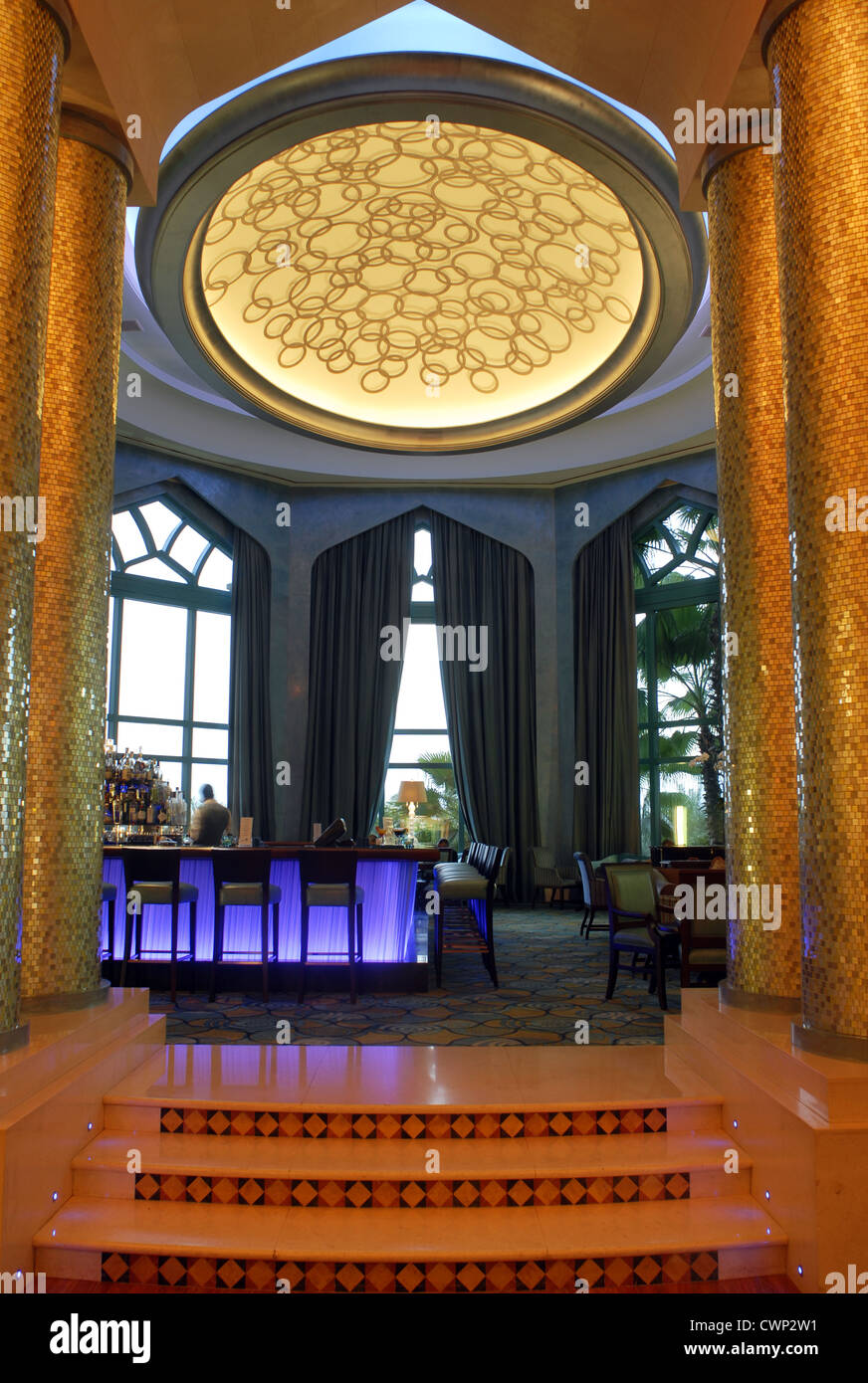 Atlantis Hotel, The Palm at night, Dubai, UAE, United Arab Emirates ...
