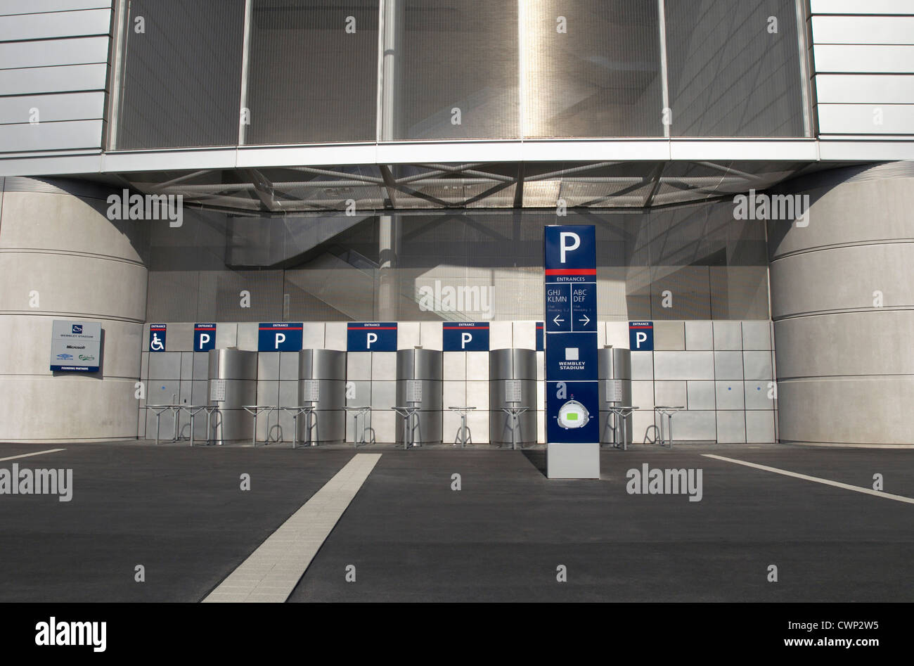 Entrance 'P' at Wembley Stadium, Wembley, London, UK Stock Photo - Alamy