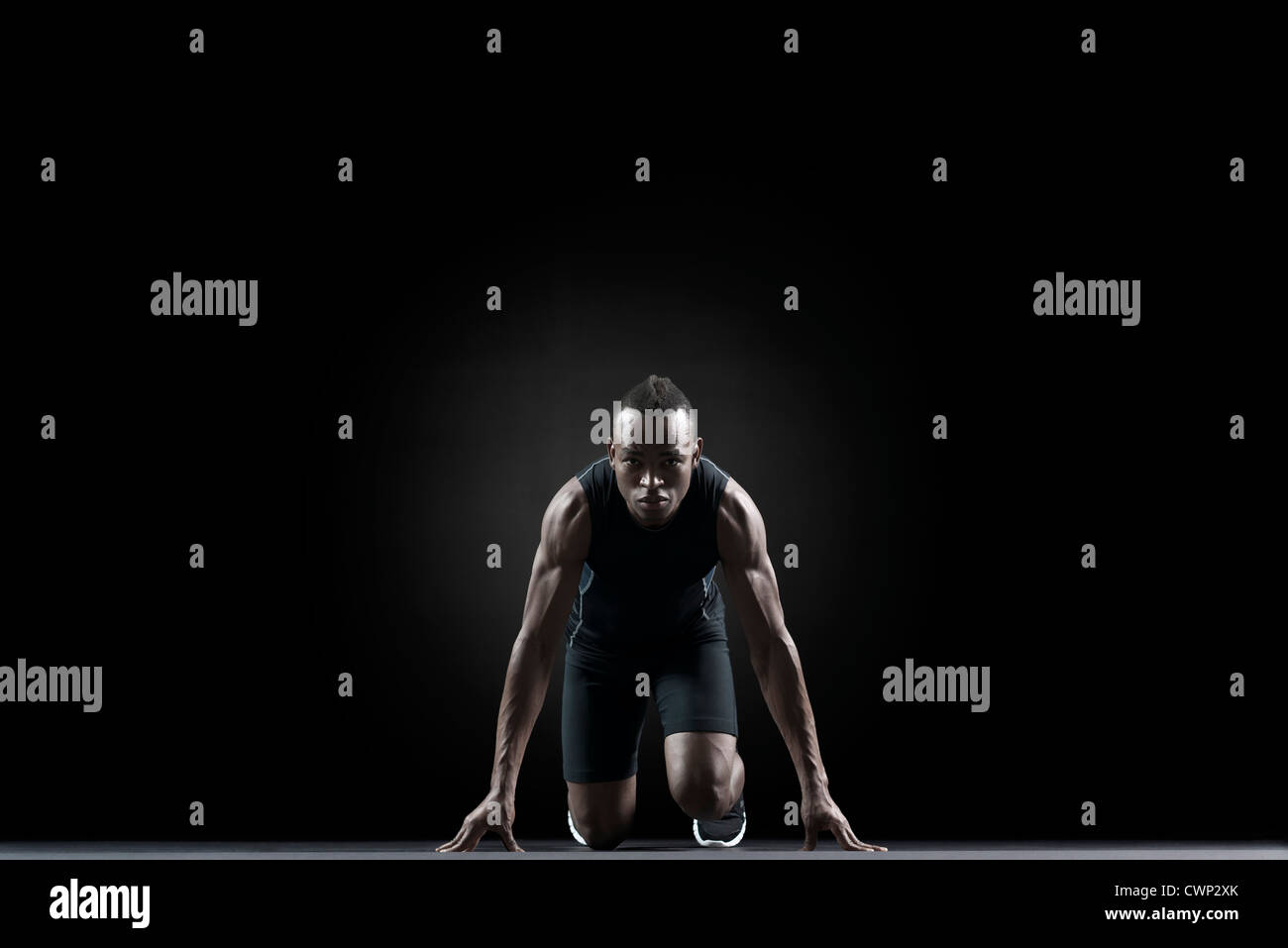 Runner st starting line Stock Photo - Alamy