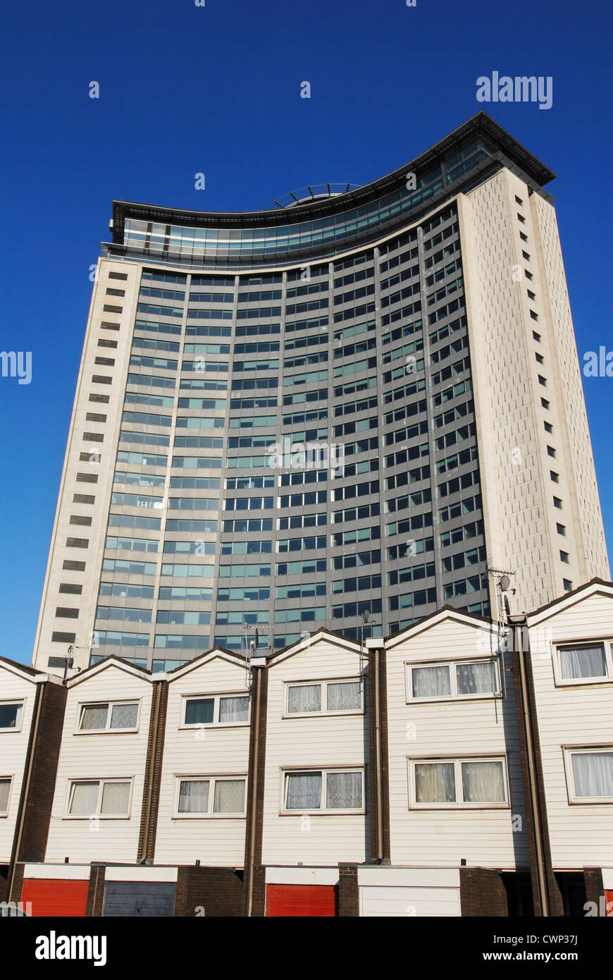 Empress State Building. Hammersmith. London. UK. Low angle Stock Photo ...