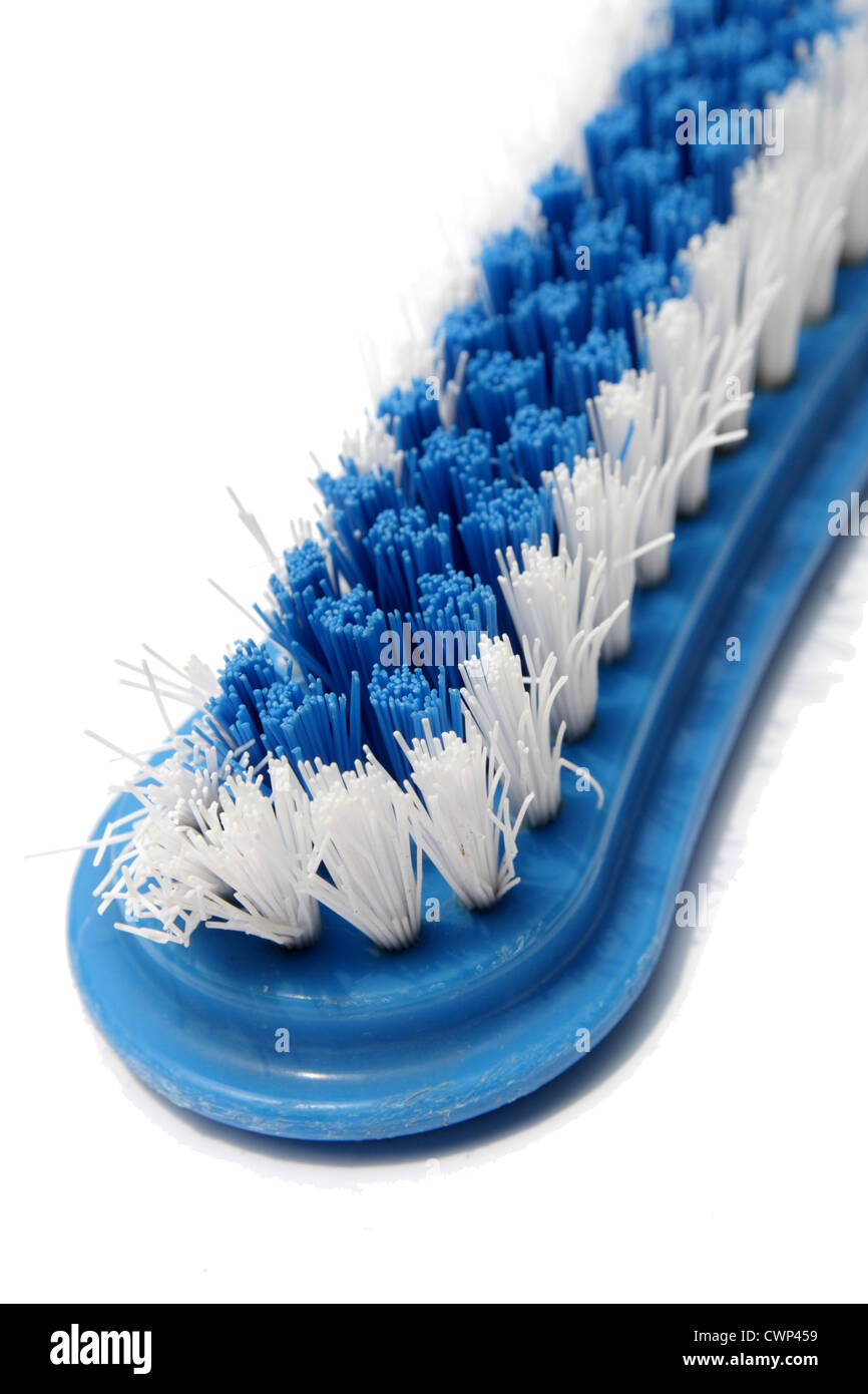 Plastic brush on white background Stock Photo - Alamy