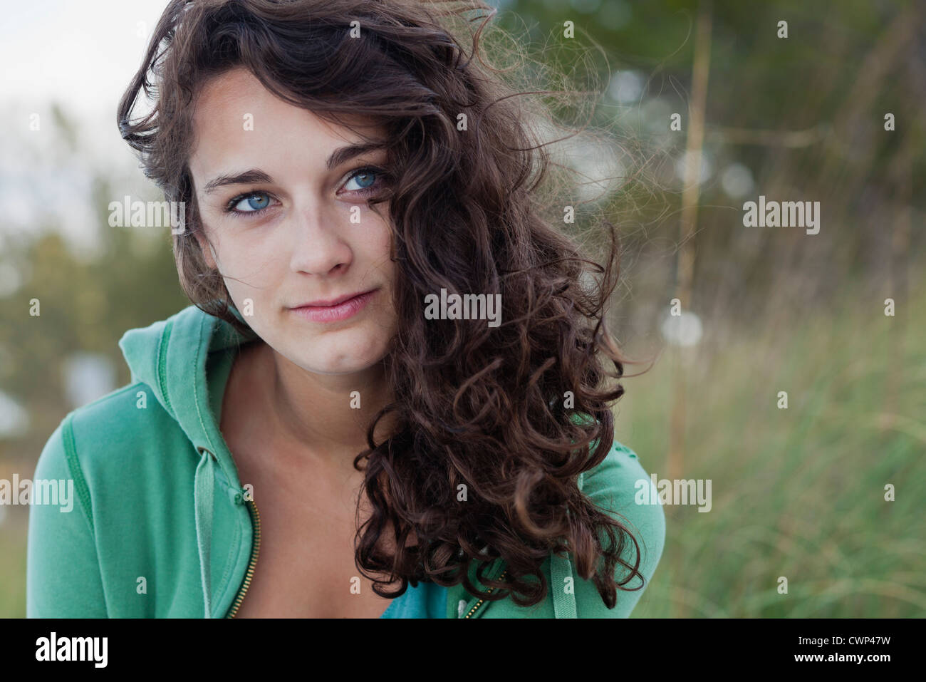 Teenage girl outdoors, portrait Stock Photo - Alamy