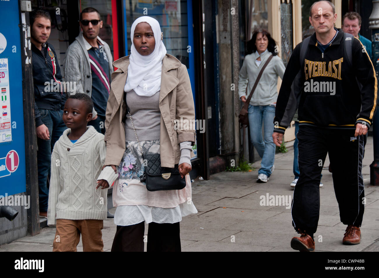 Multicultural street scenes in Walthamstow North London Stock Photo - Alamy