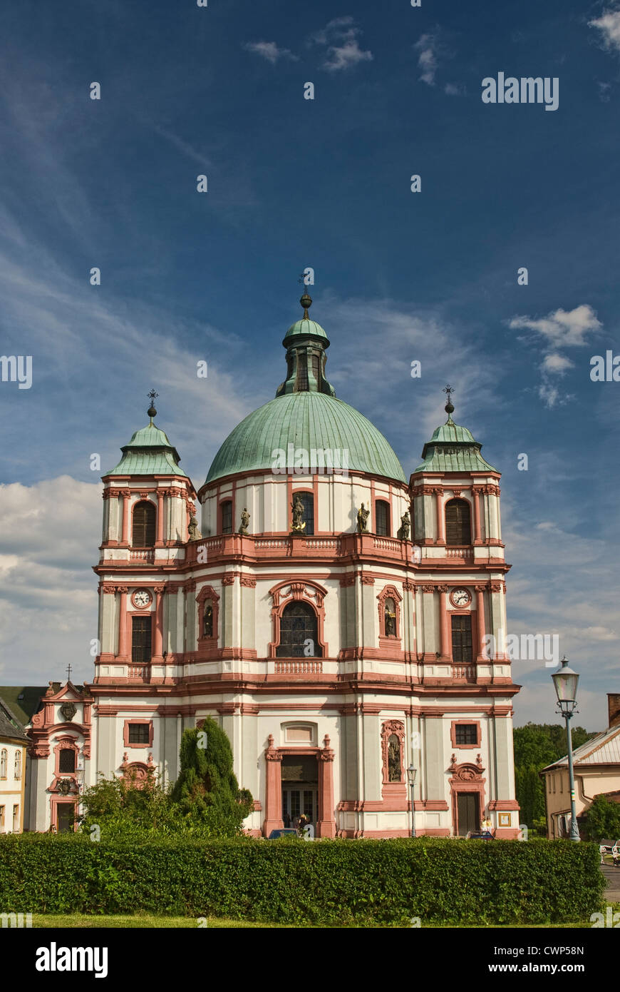 Baroque Saint Lawrence Basilica at Jablonné v Podještědí in Lusatian ...