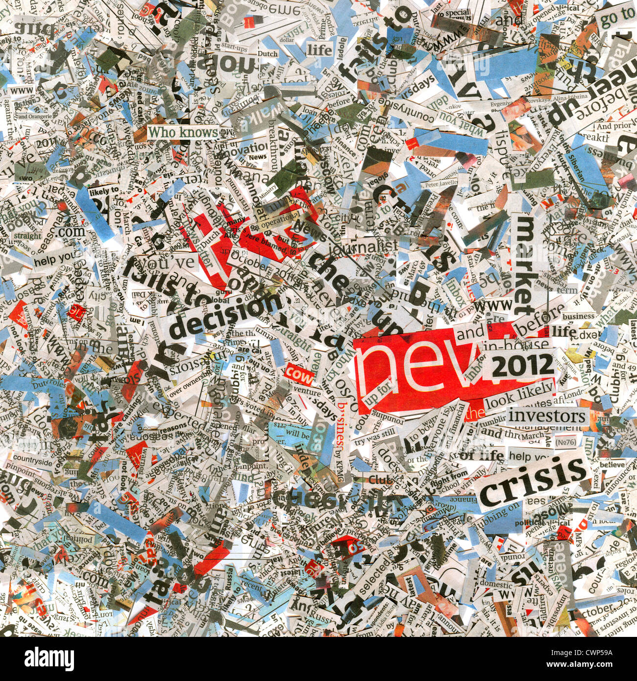 Newspaper words texture Stock Photo - Alamy