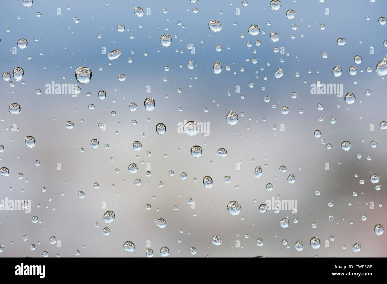 Raindrops on window, close-up Stock Photo - Alamy
