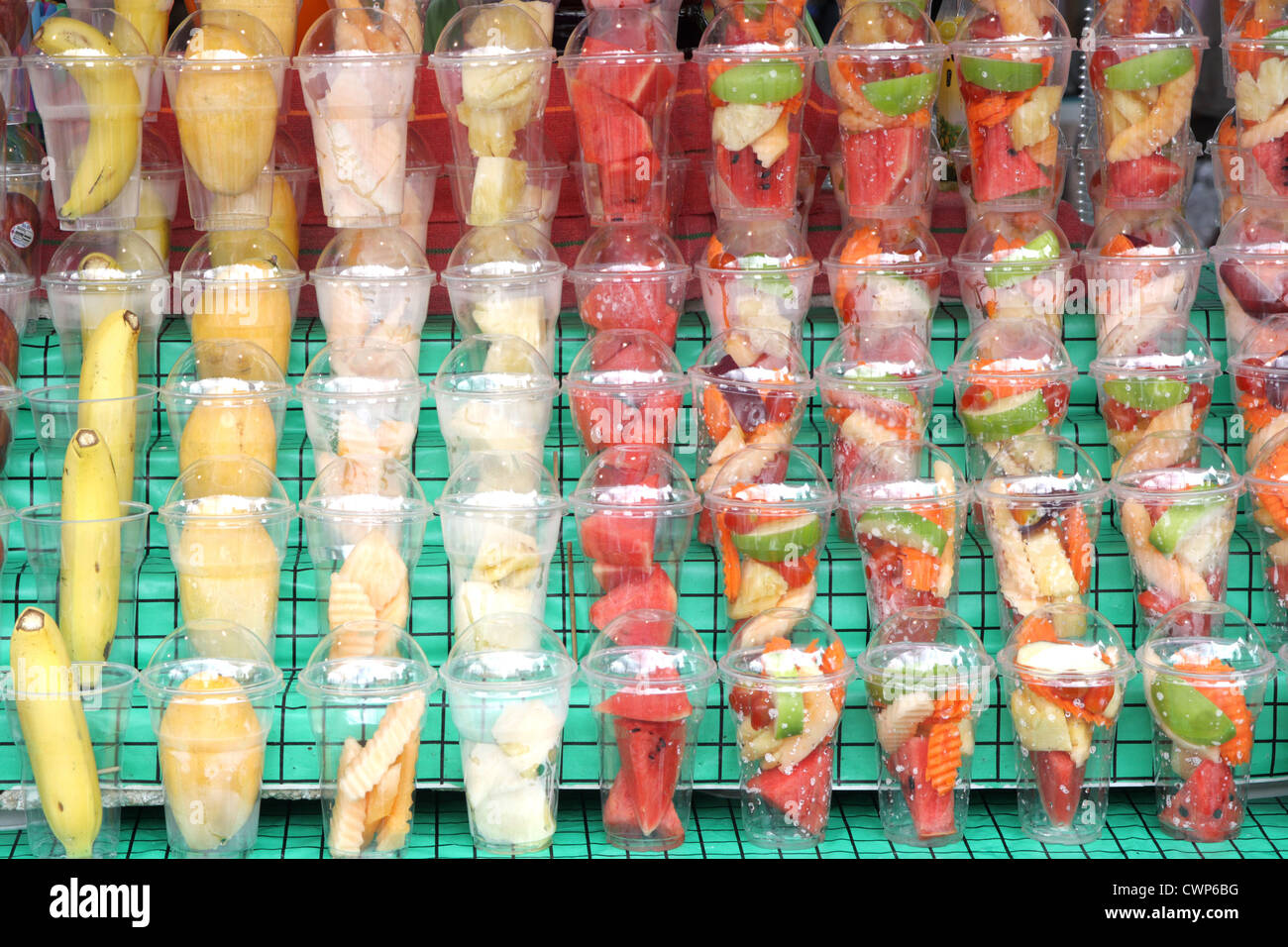 Various fruits in juice shop Stock Photo - Alamy