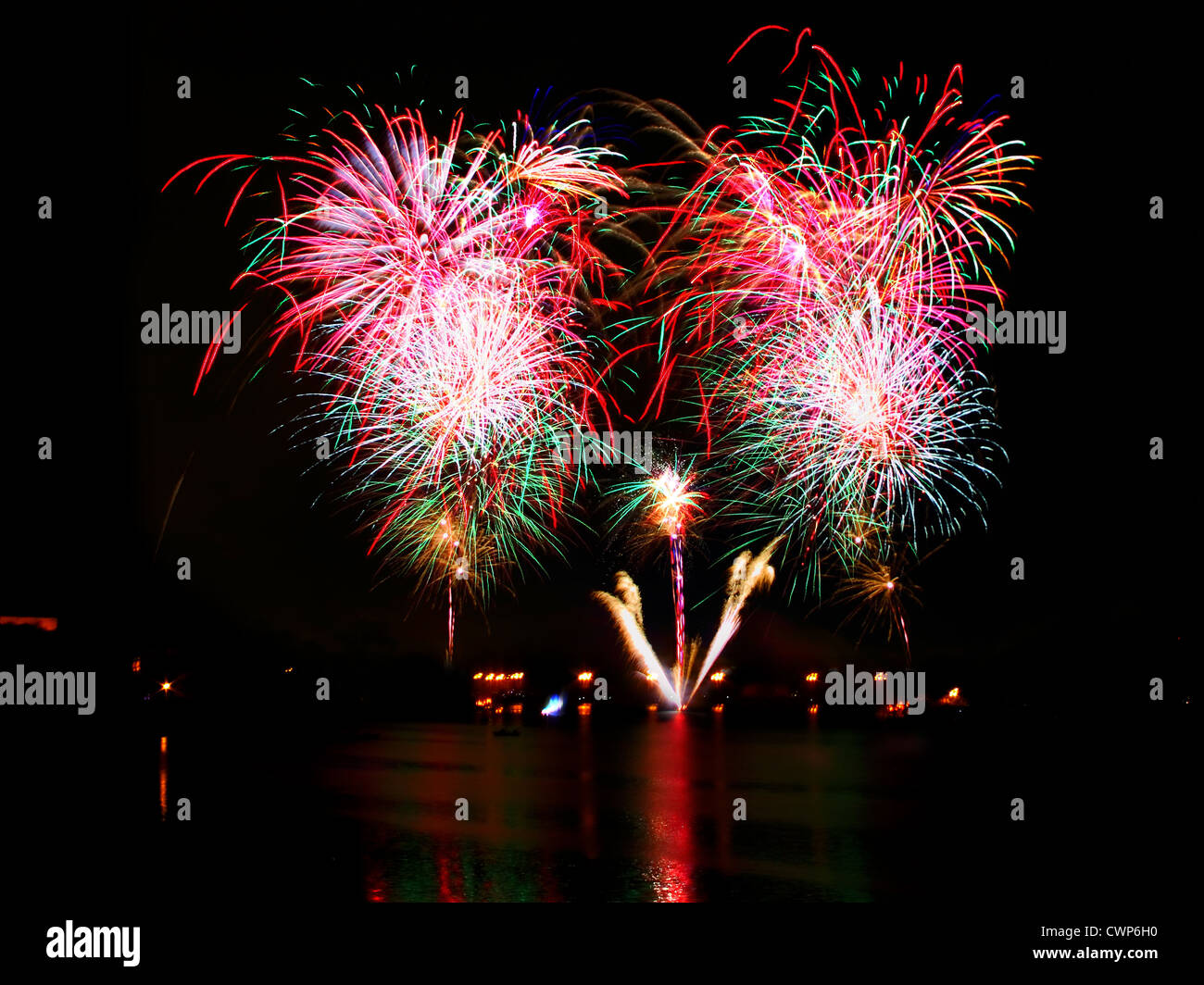 fireworks over water Stock Photo - Alamy
