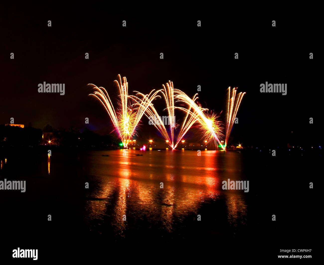 fireworks over water Stock Photo - Alamy
