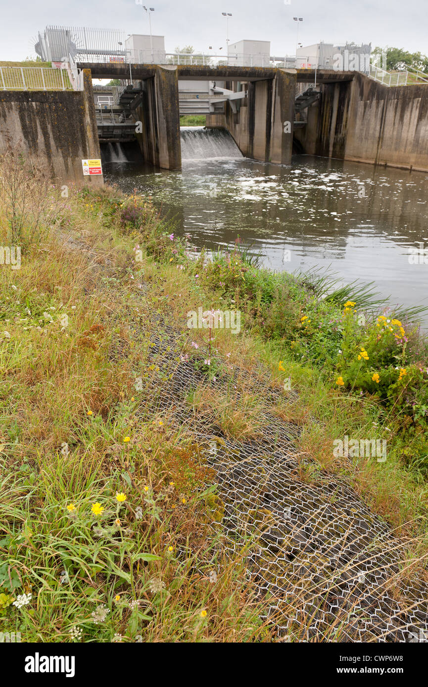 Flood defence work along the river eden hi-res stock photography and ...
