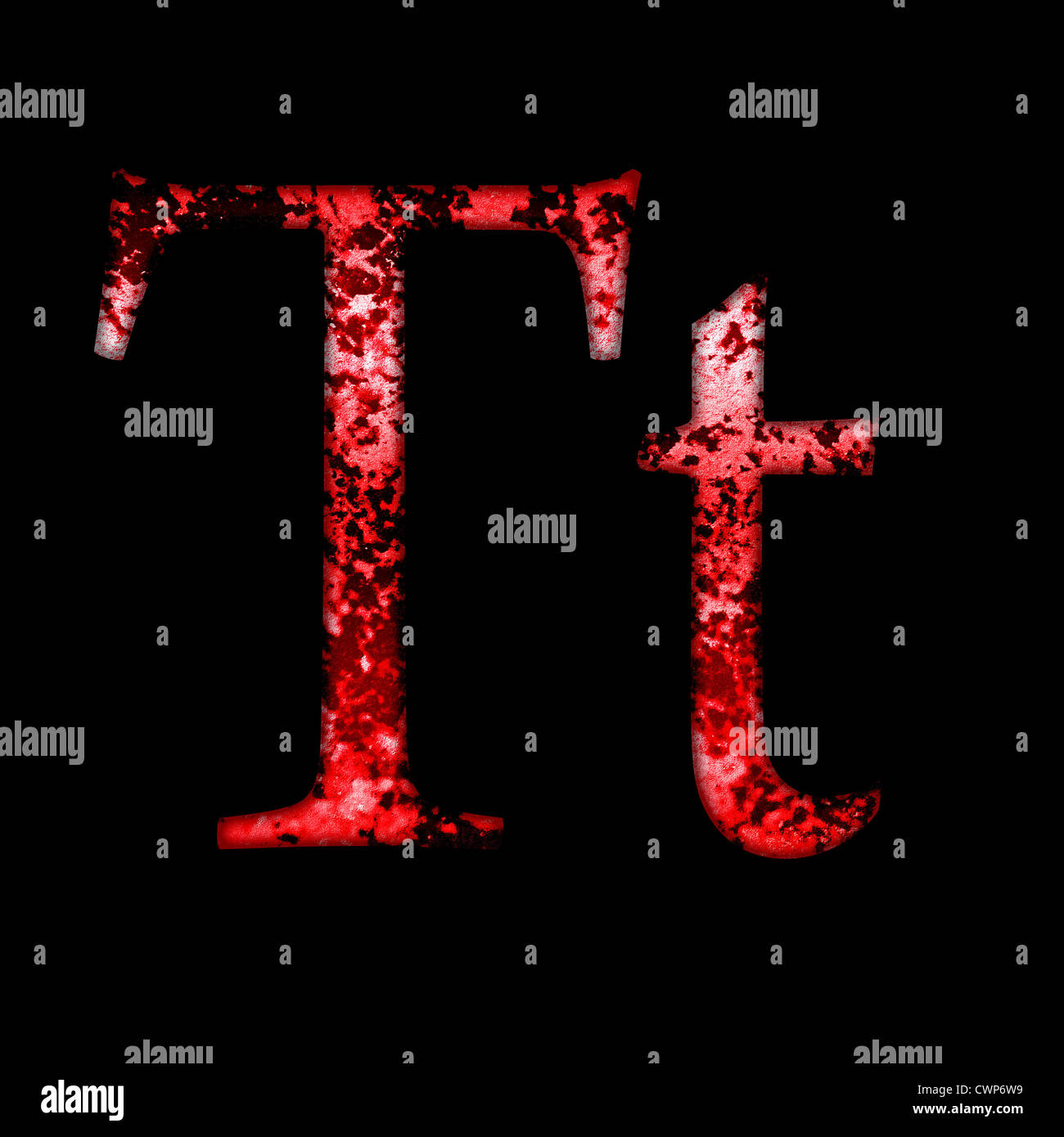 grunge font letter t on a black background Stock Photo - Alamy