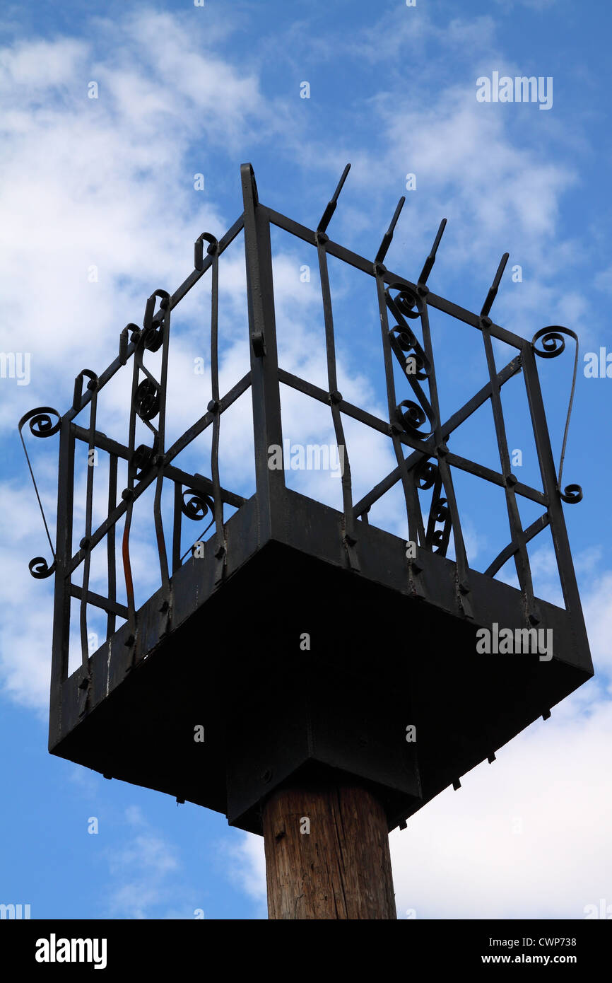Wrought Iron Fire Beacon at Cawood Stock Photo - Alamy