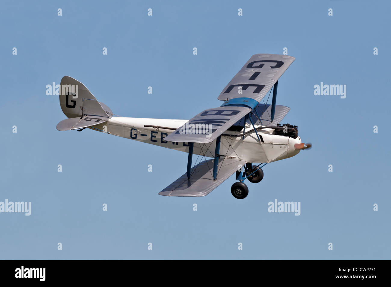 The classic De Havilland DH60 Hermes Moth vintage biplane Stock Photo ...