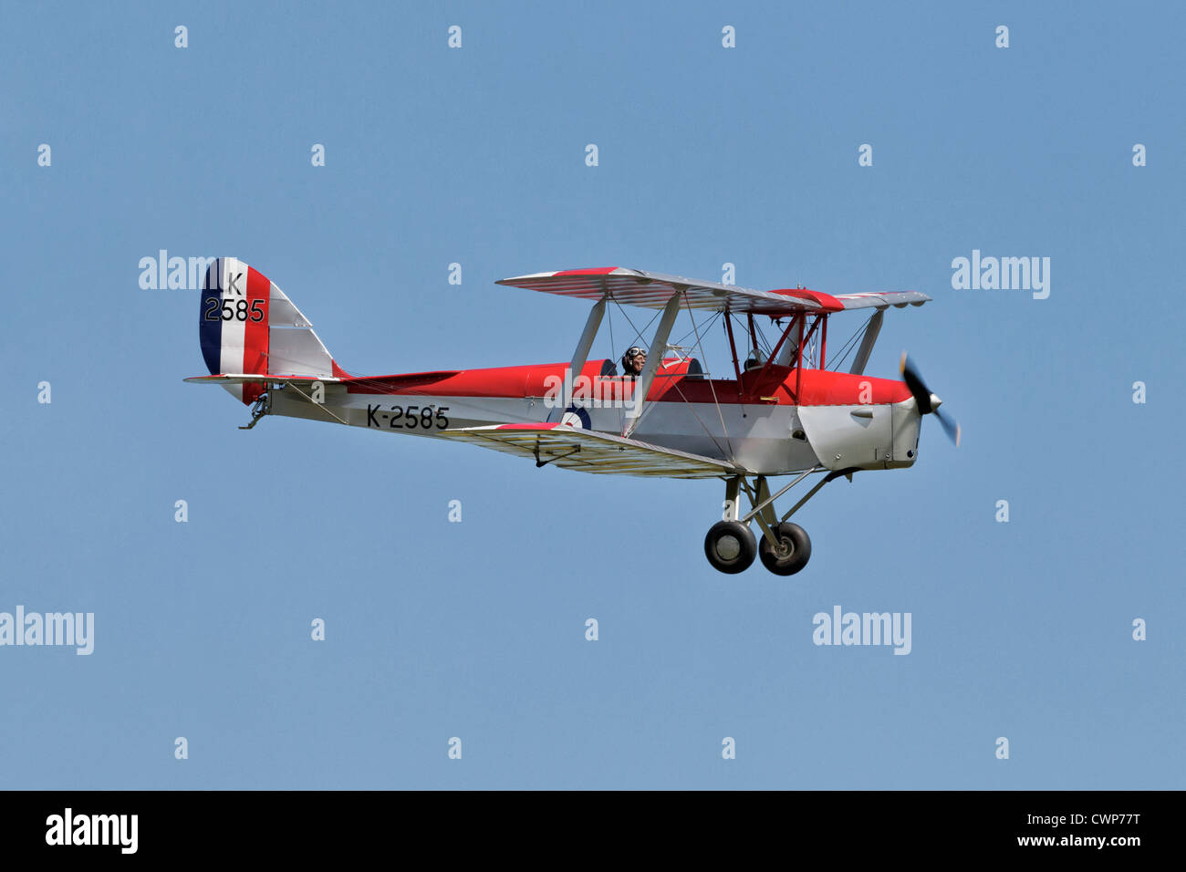 The classic De Havilland DH82 Tiger Moth vintage biplane Stock Photo ...