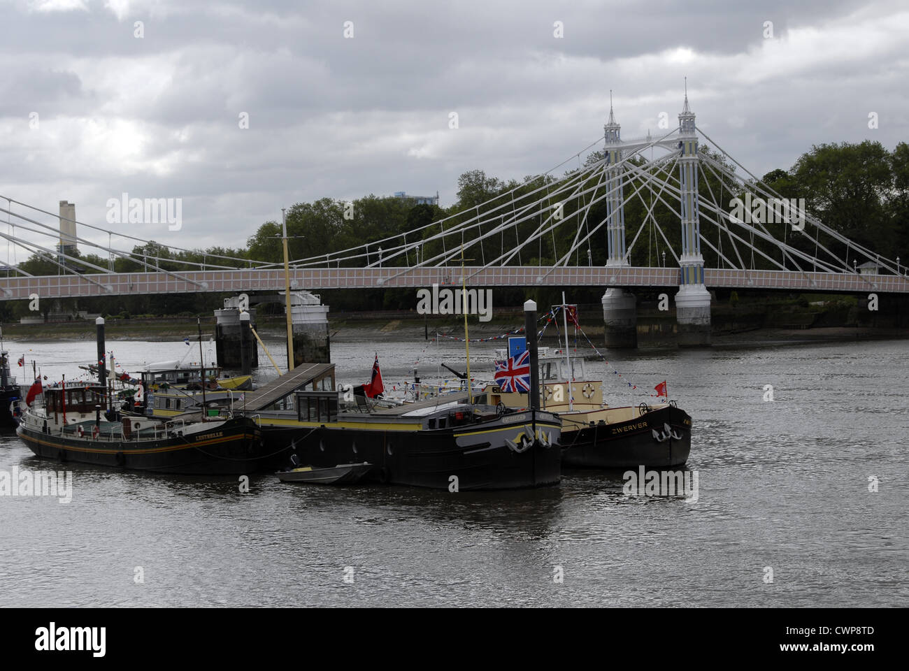 Prince Albert Bridge in Chelsea Stock Photo - Alamy