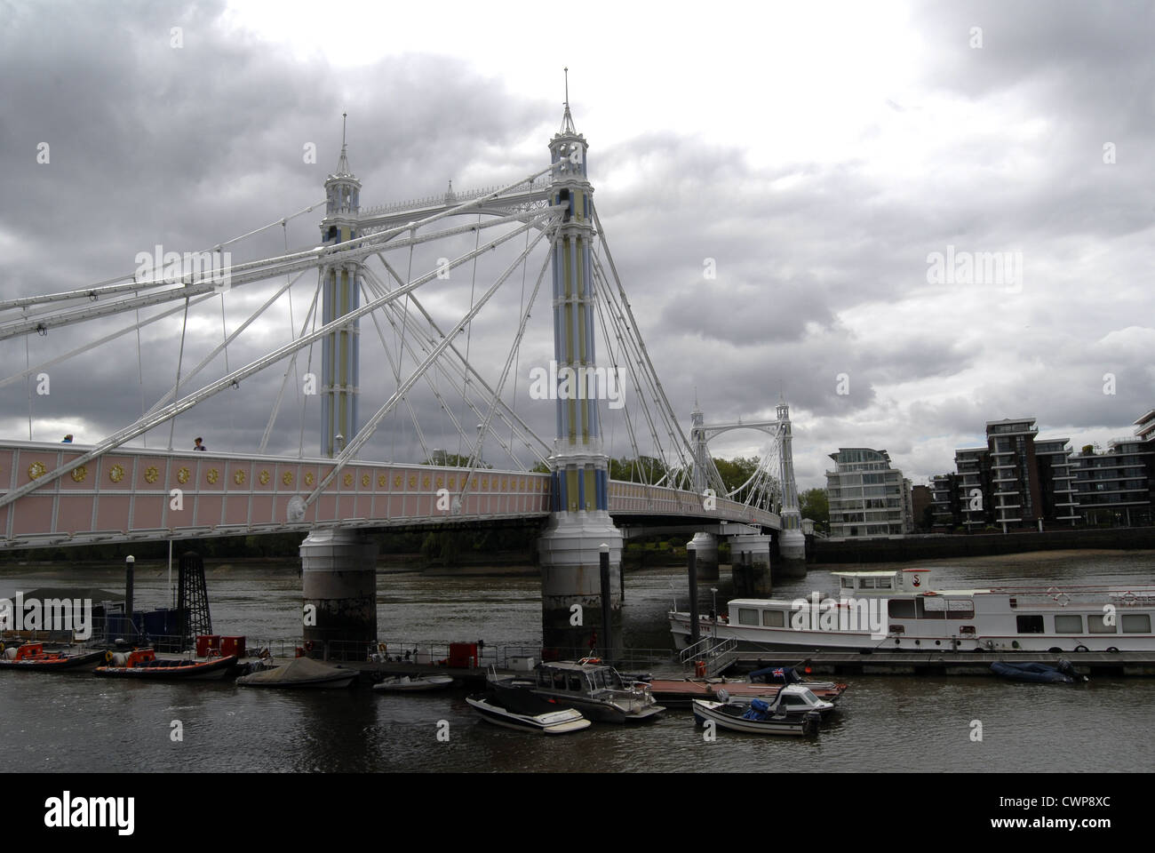 Prince Albert Bridge in Chelsea Stock Photo - Alamy