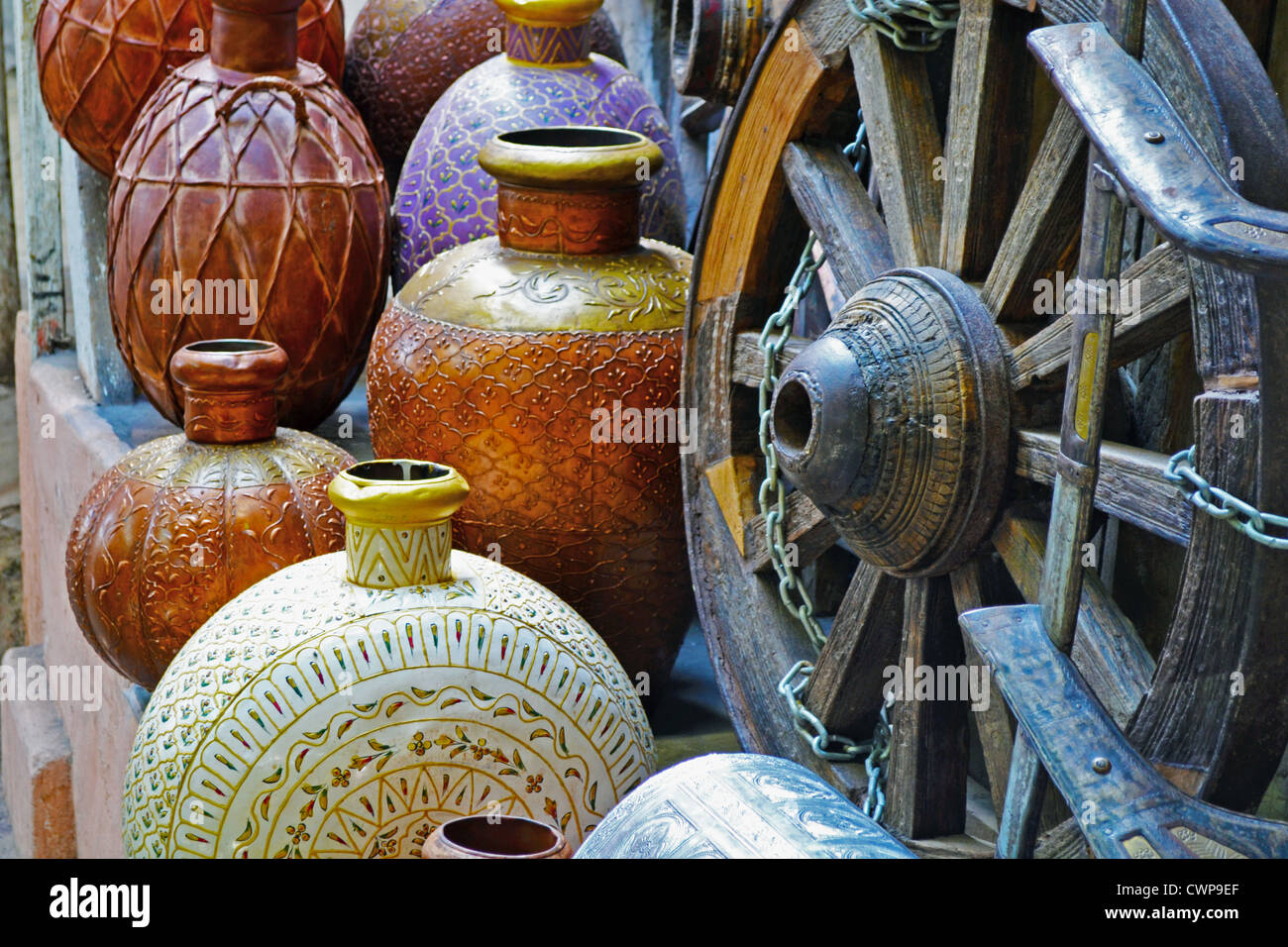 Pottery shop in a souk of Muscat, Oman Stock Photo - Alamy