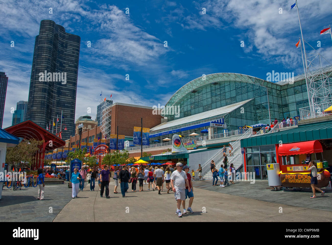 Navy Pier and Lake Point Tower in Chicago, Illinois Stock Photo - Alamy