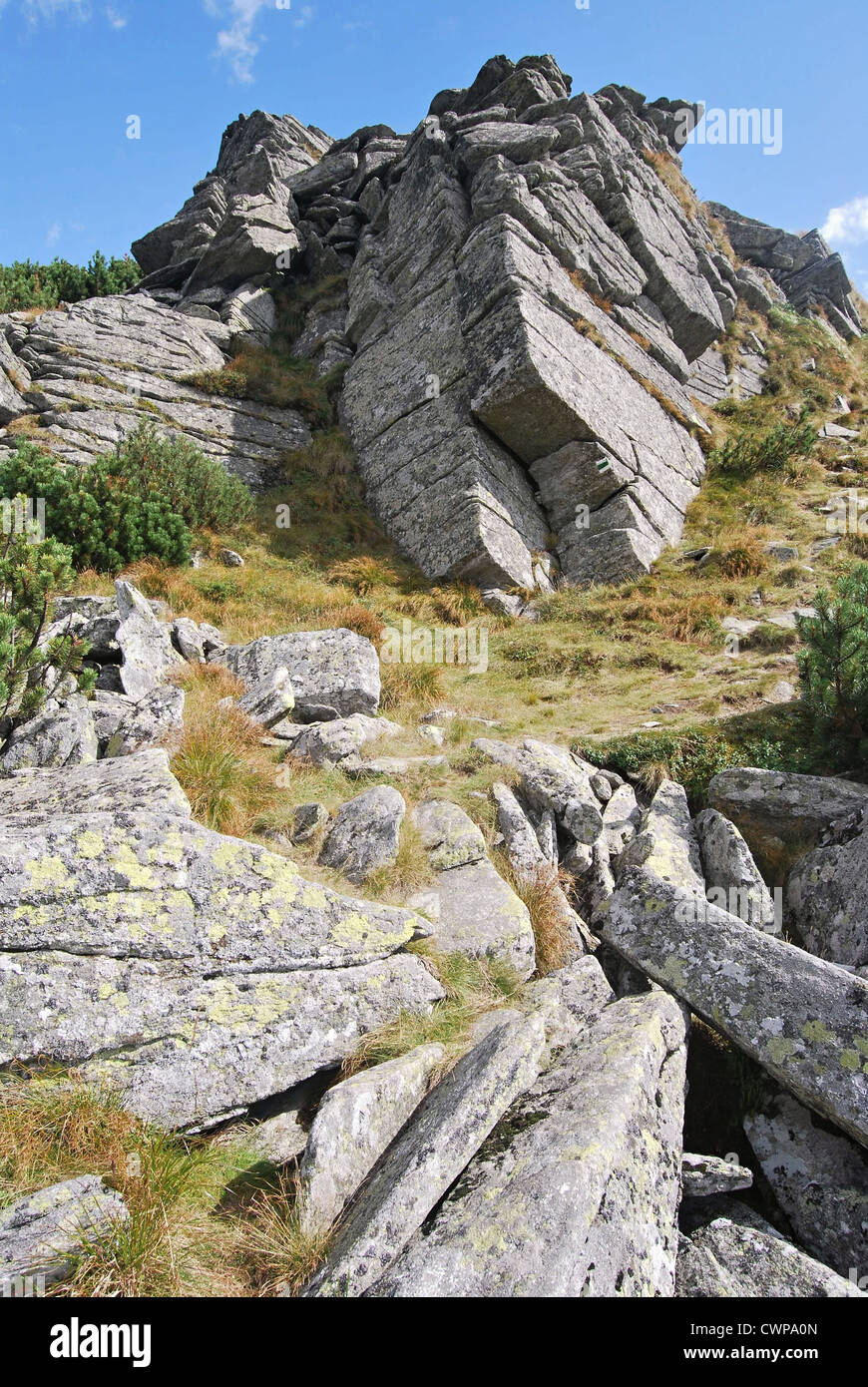Kralova skala hill with rock formations on summit in easternmost part ...