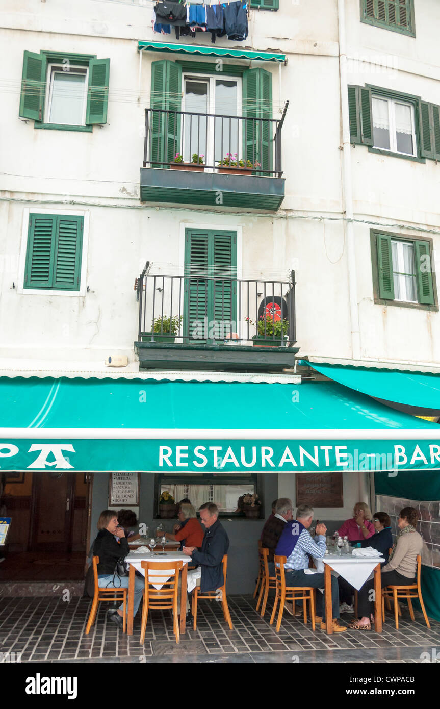 San Sebastian fishing port area. Historic centre. Guipuzcoa. Basque ...
