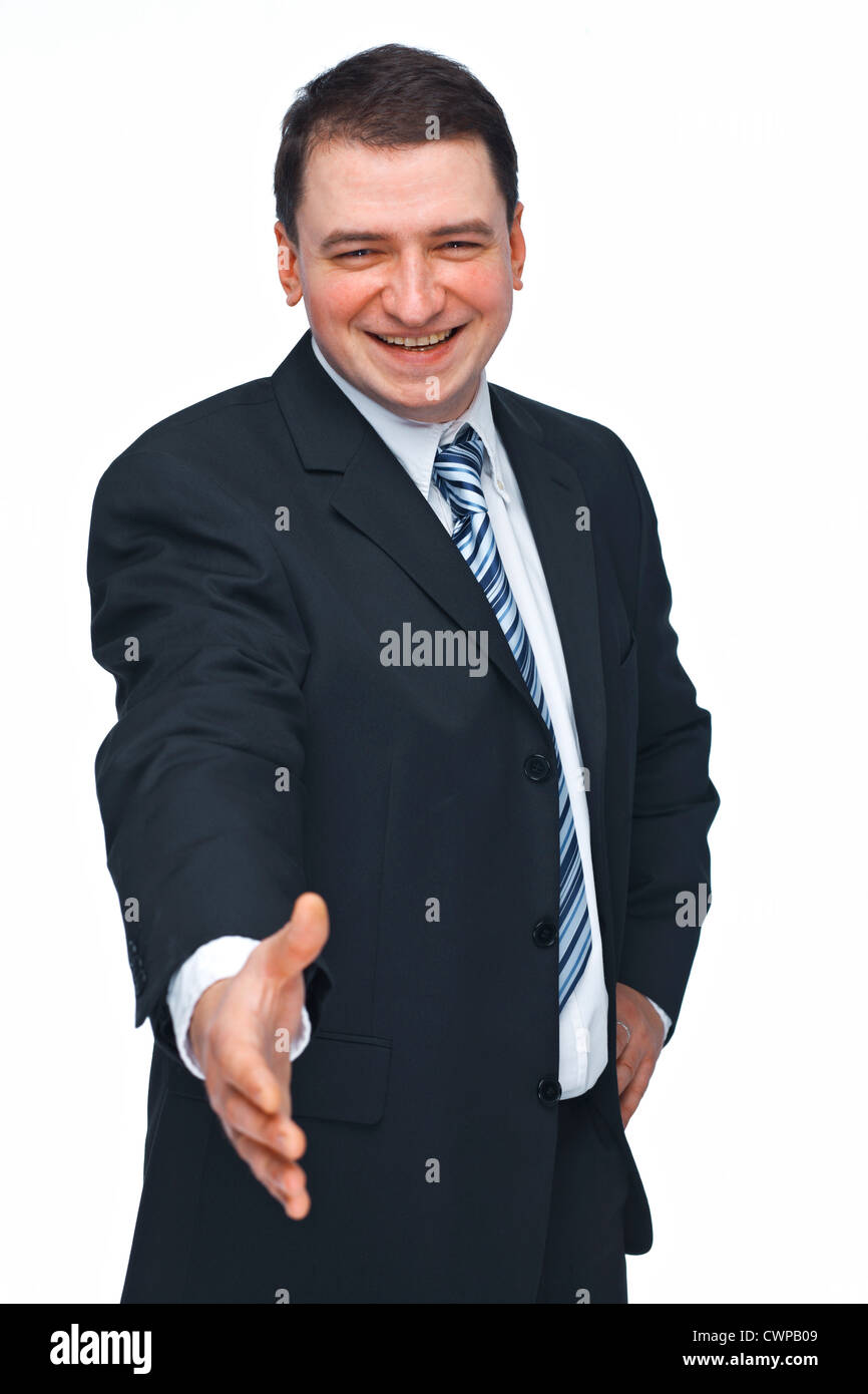 Outstretched hand hand shake one hand hi-res stock photography and ...