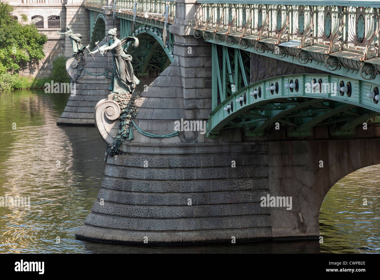 Prague - Manesuv Most - A bridge on Vltava river Stock Photo - Alamy