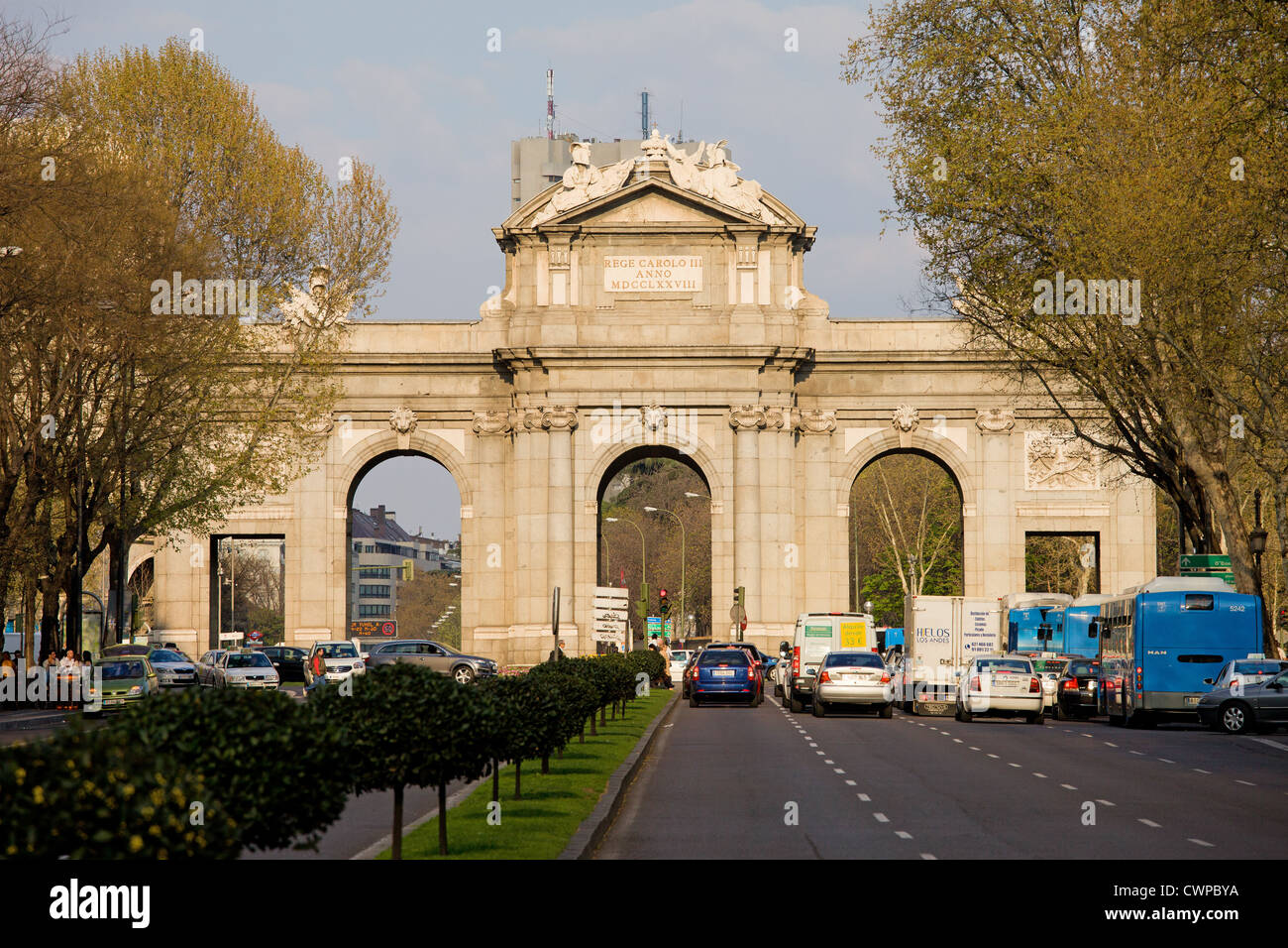 Alcala Gate (Spanish: Puerta de Alcala), 18th century historic landmark ...