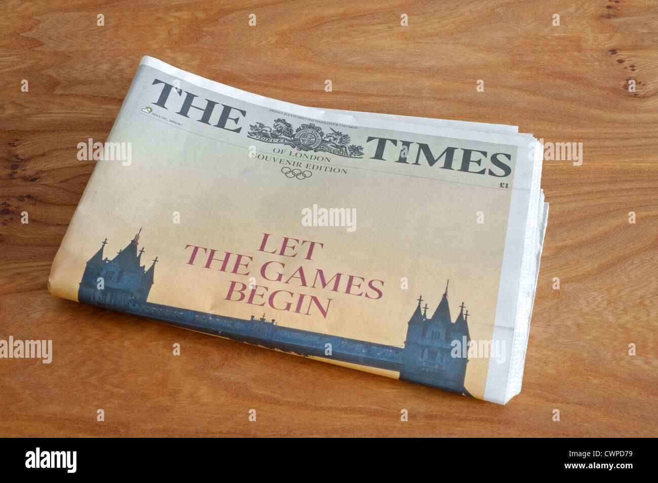 The Times 'Let the Games Begin' Olympic Games souvenir edition Stock ...