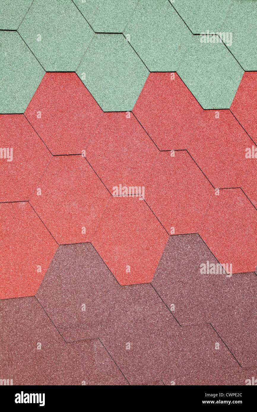 soft tiles on the roof of the house Stock Photo - Alamy