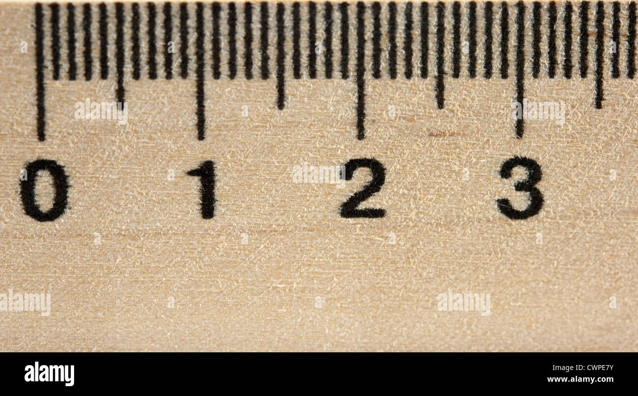 macro picture of together wooden ruler Stock Photo - Alamy