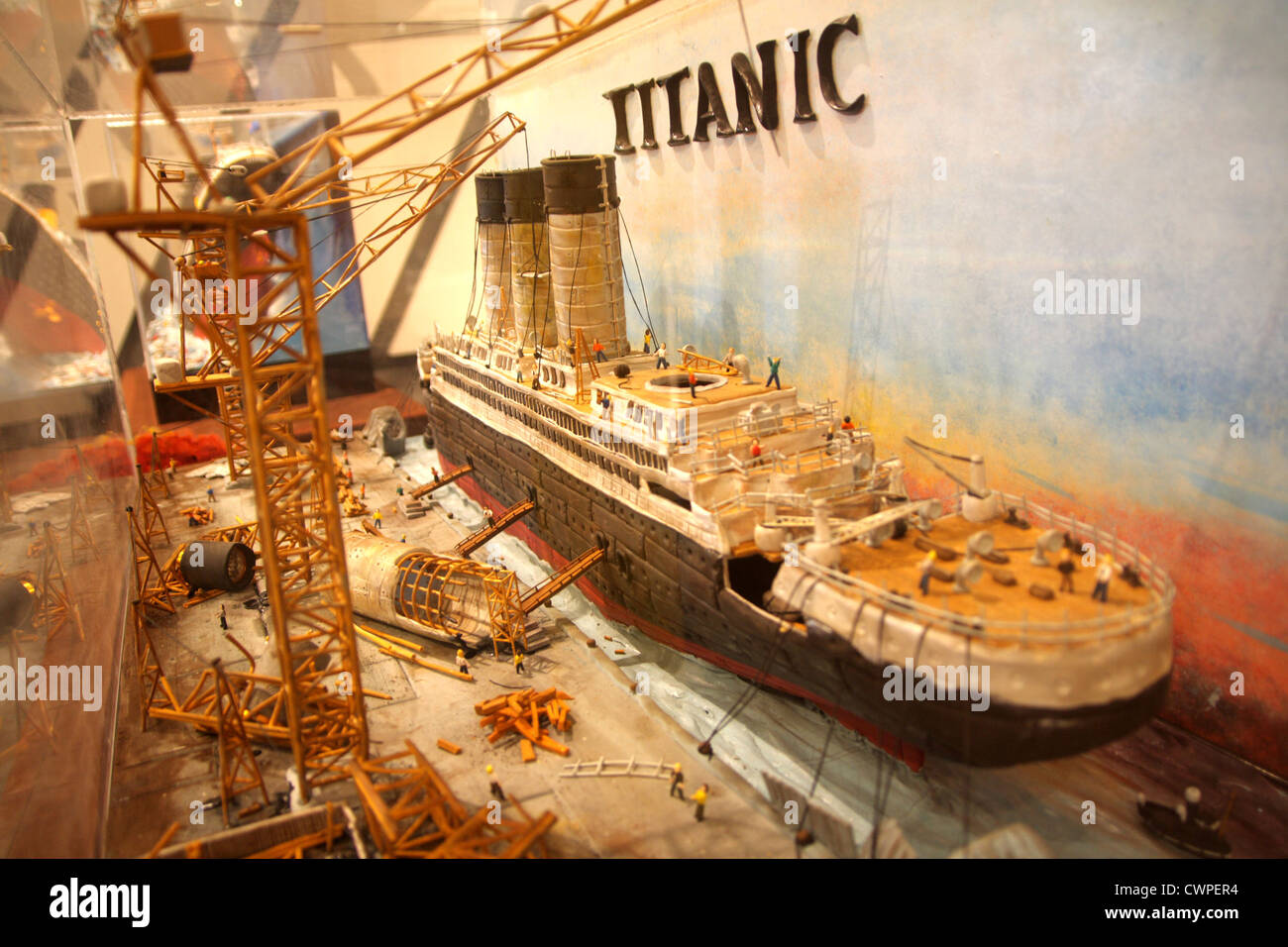 Titanic clay model display in Titanic 100th anniversary exhibition 2012 ...