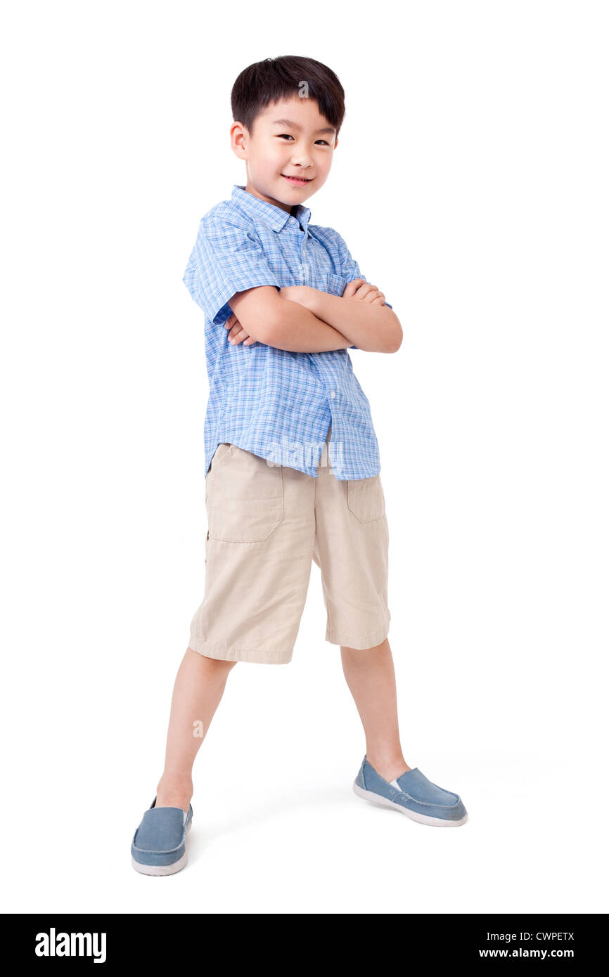 Portrait of a confident boy Stock Photo - Alamy