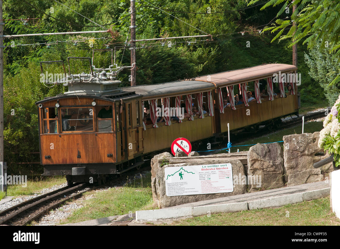 Le Petit Train de la Rhune southwest France Stock Photo - Alamy