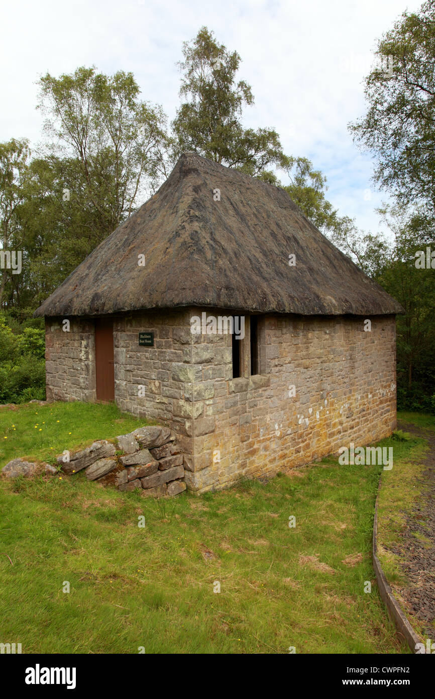 Thatch roof building, Cragside, Northumberland UK Stock Photo - Alamy