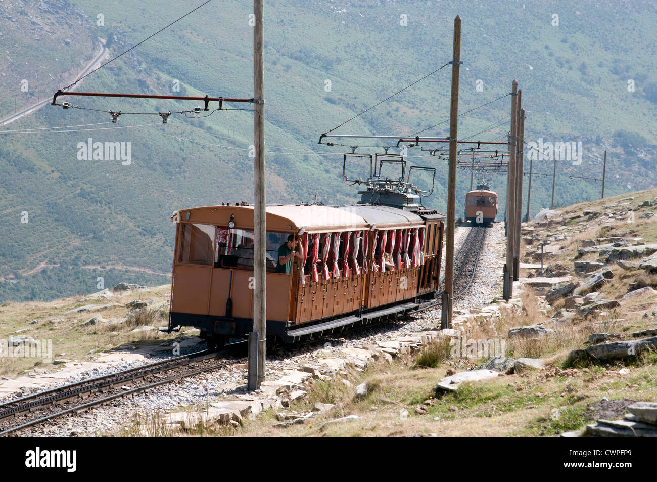 Le Petit Train de La Rhune a mountain railway in the Basque region at ...