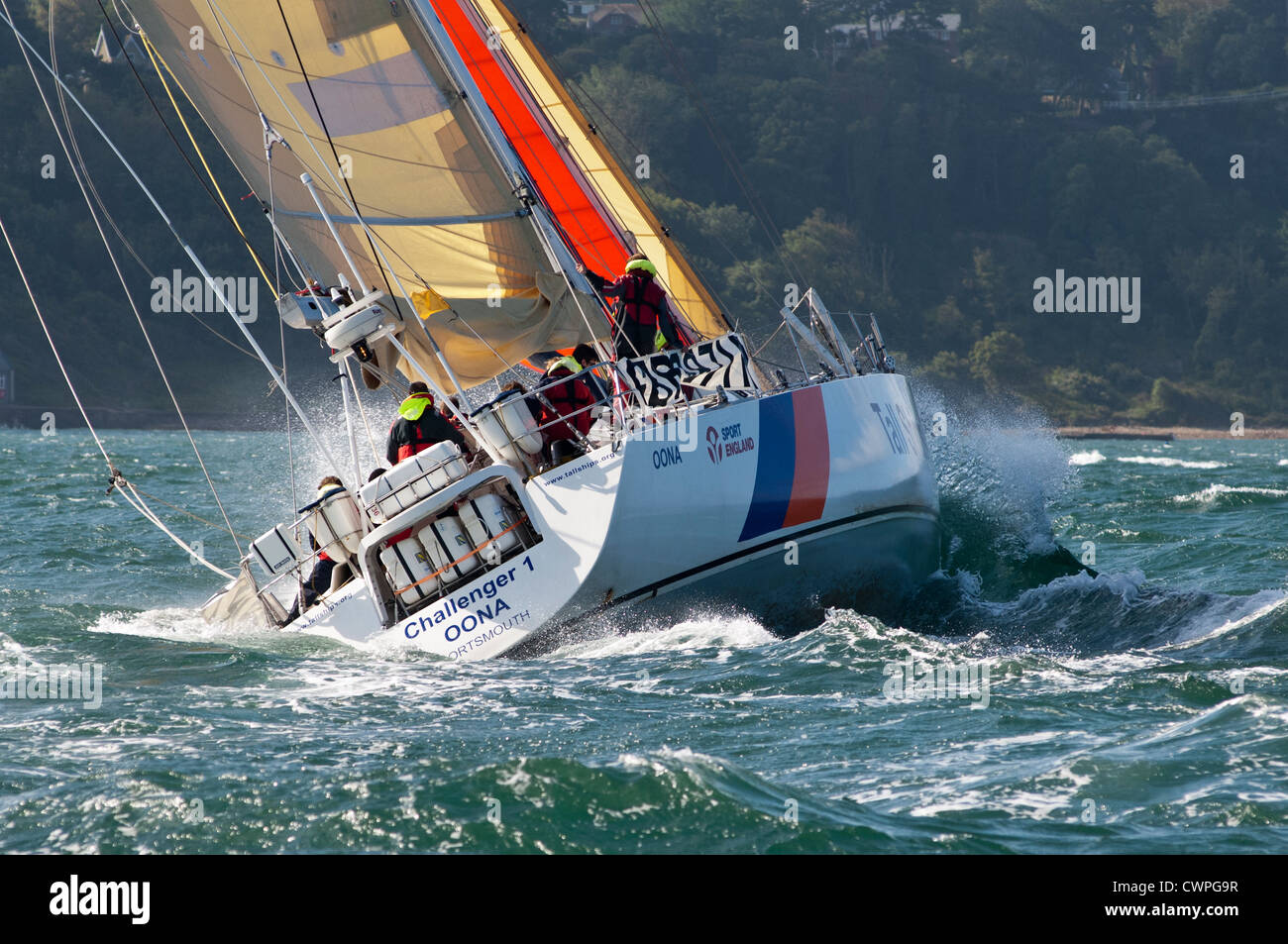Yacht sail rough sea hi-res stock photography and images - Alamy