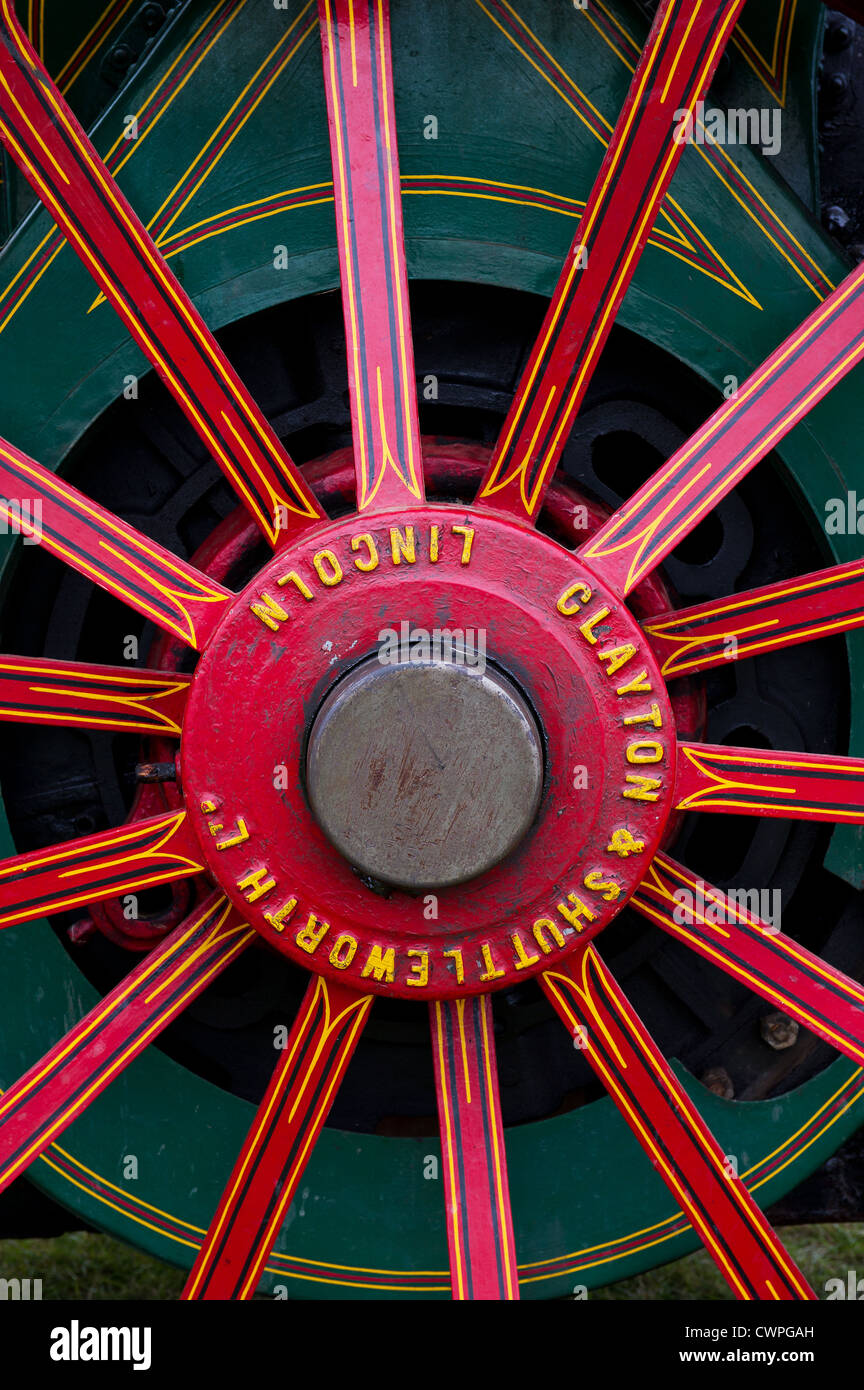 The wheel of a vintage steam engine Stock Photo - Alamy