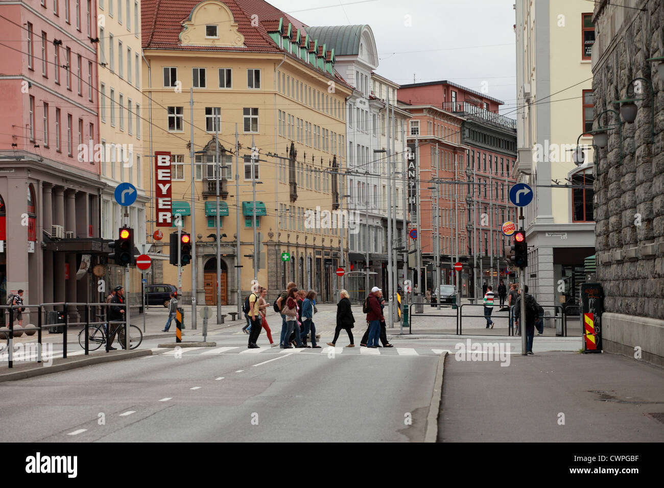 Street in Bergen, Norway Stock Photo - Alamy