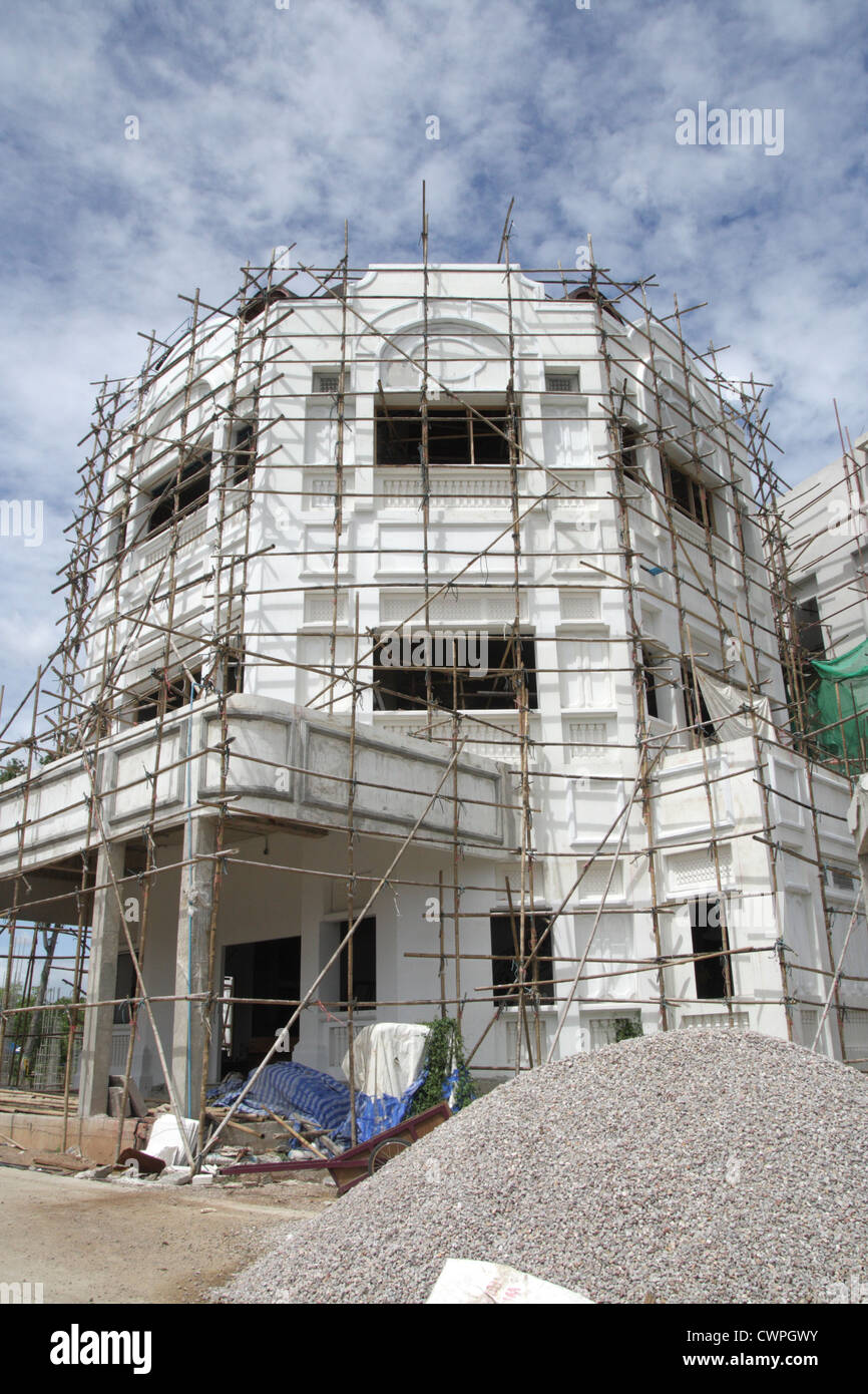 New luxury hotel construction site on Amphawa floating market Stock ...