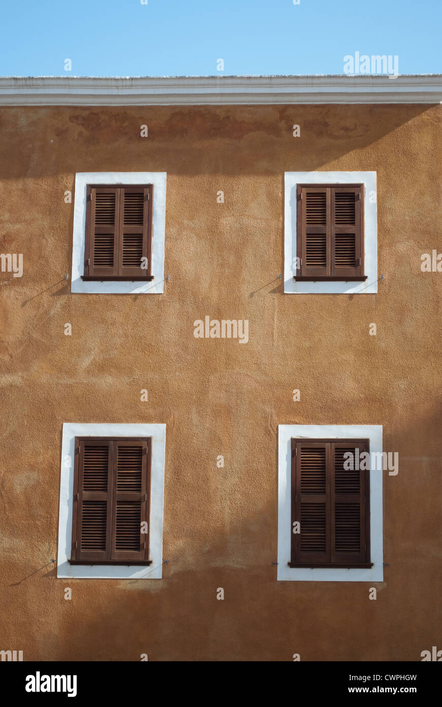 Sunlit House in Mahon, Menorca Stock Photo - Alamy