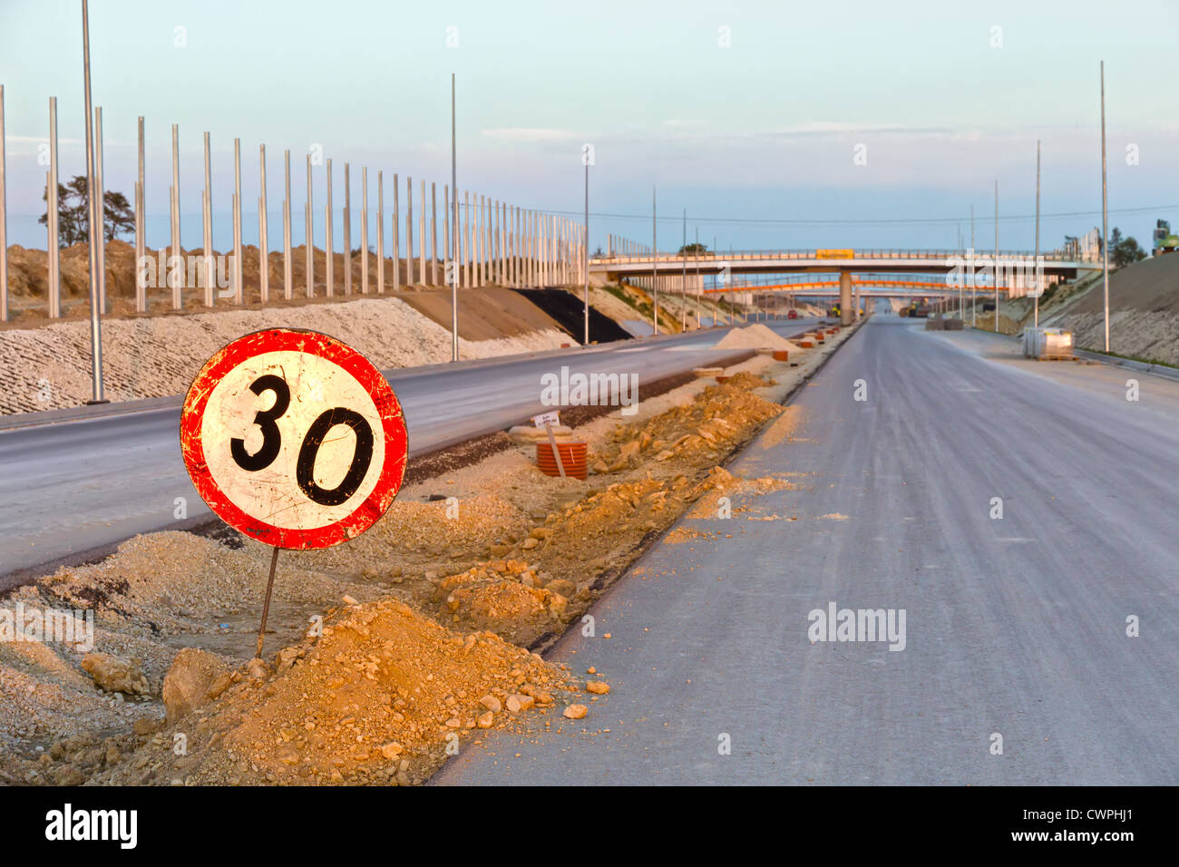 Building a new highway in Poland Stock Photo - Alamy