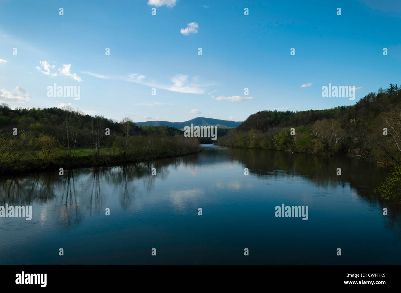 River flowing through the Blue RIdge Mountains of Virginia Stock Photo ...